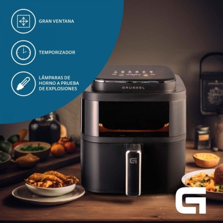 Freidora de Aire Airfryer Grunkel Black Light Fryer 6 Litros 1400 W